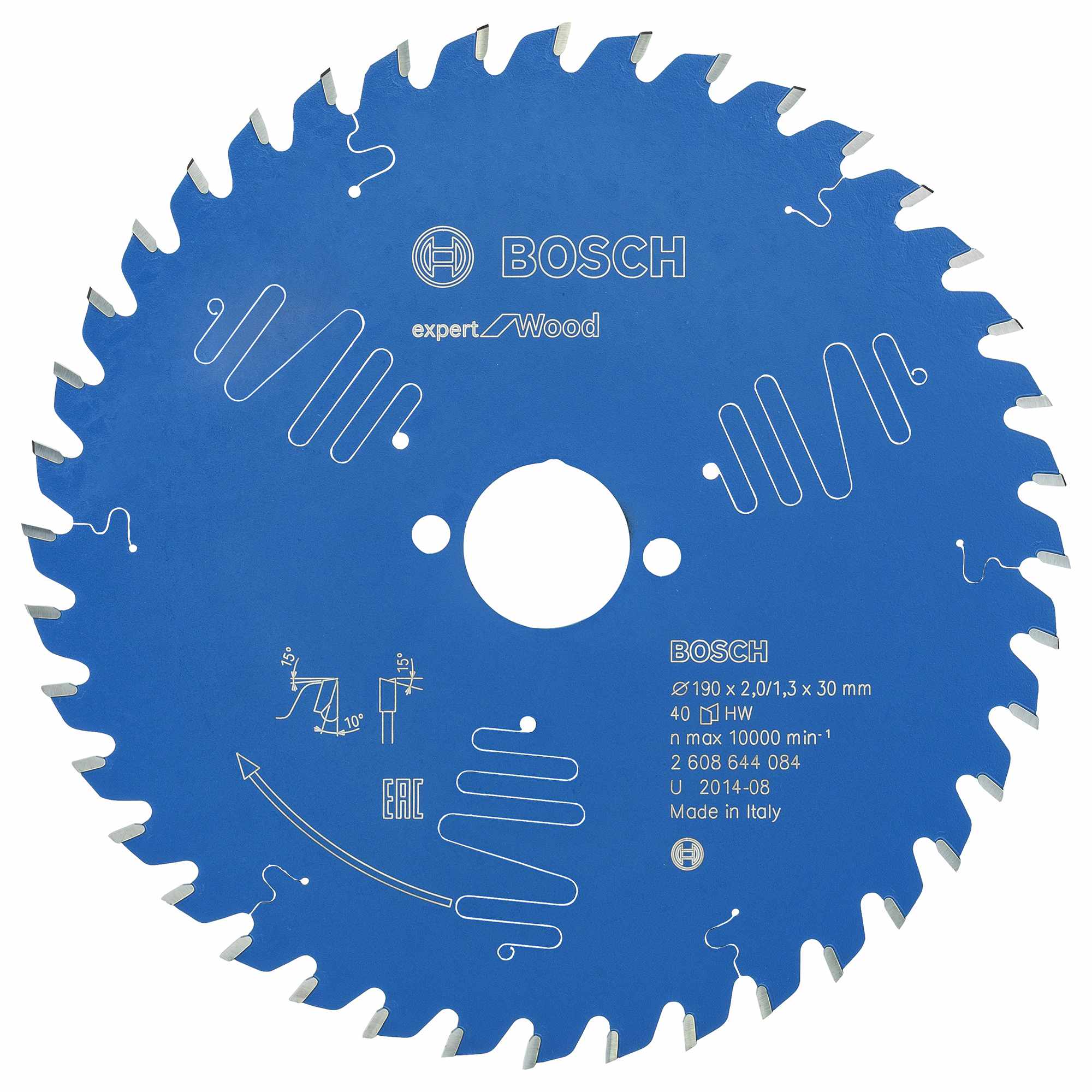 BOSCH 2608644084 190mm x 30mm 40T Circular Saw Blade - ToolStore UK