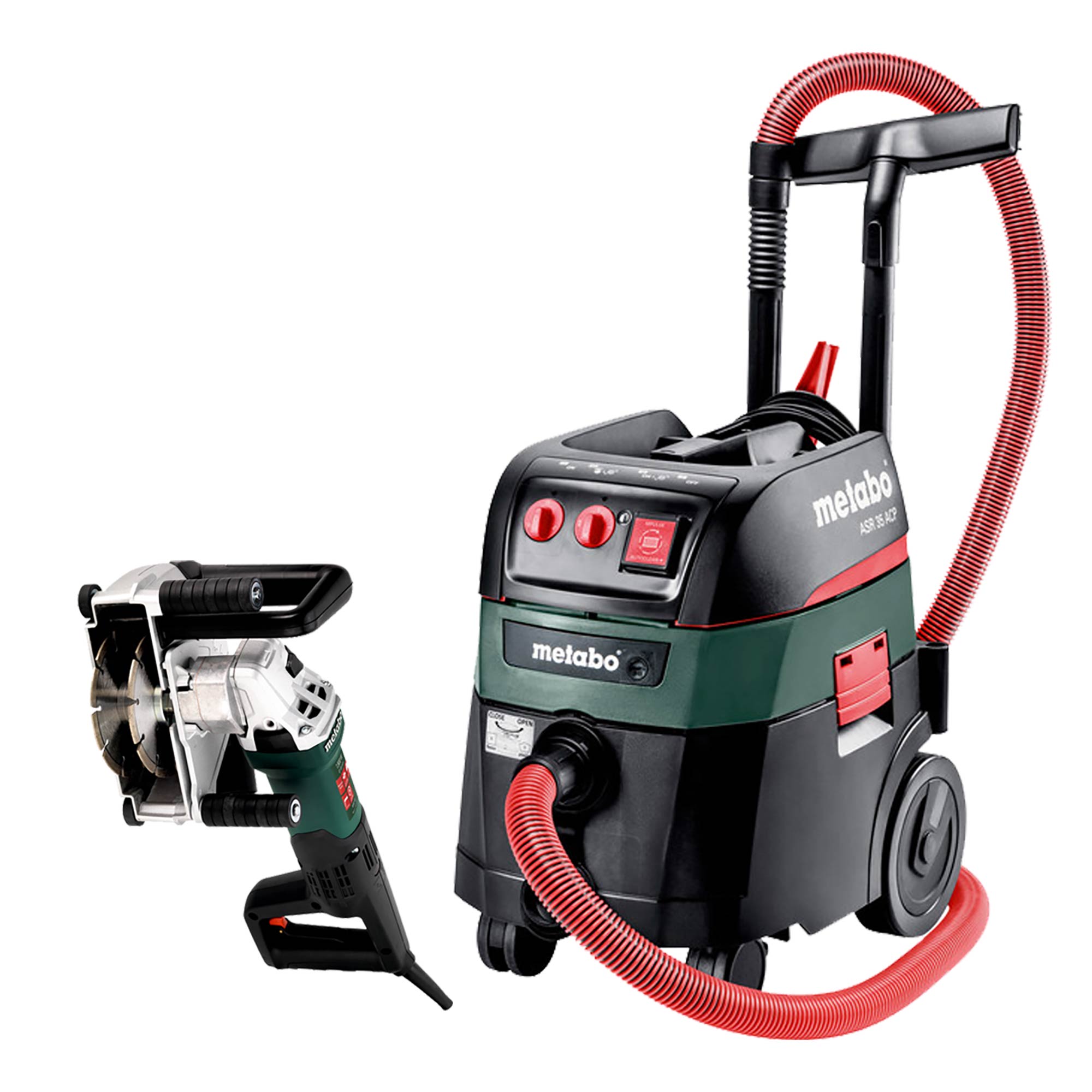 METABO MFE40 240v Wall Chaser + ASR35MACP 240v Dust Extractor - ToolStore UK