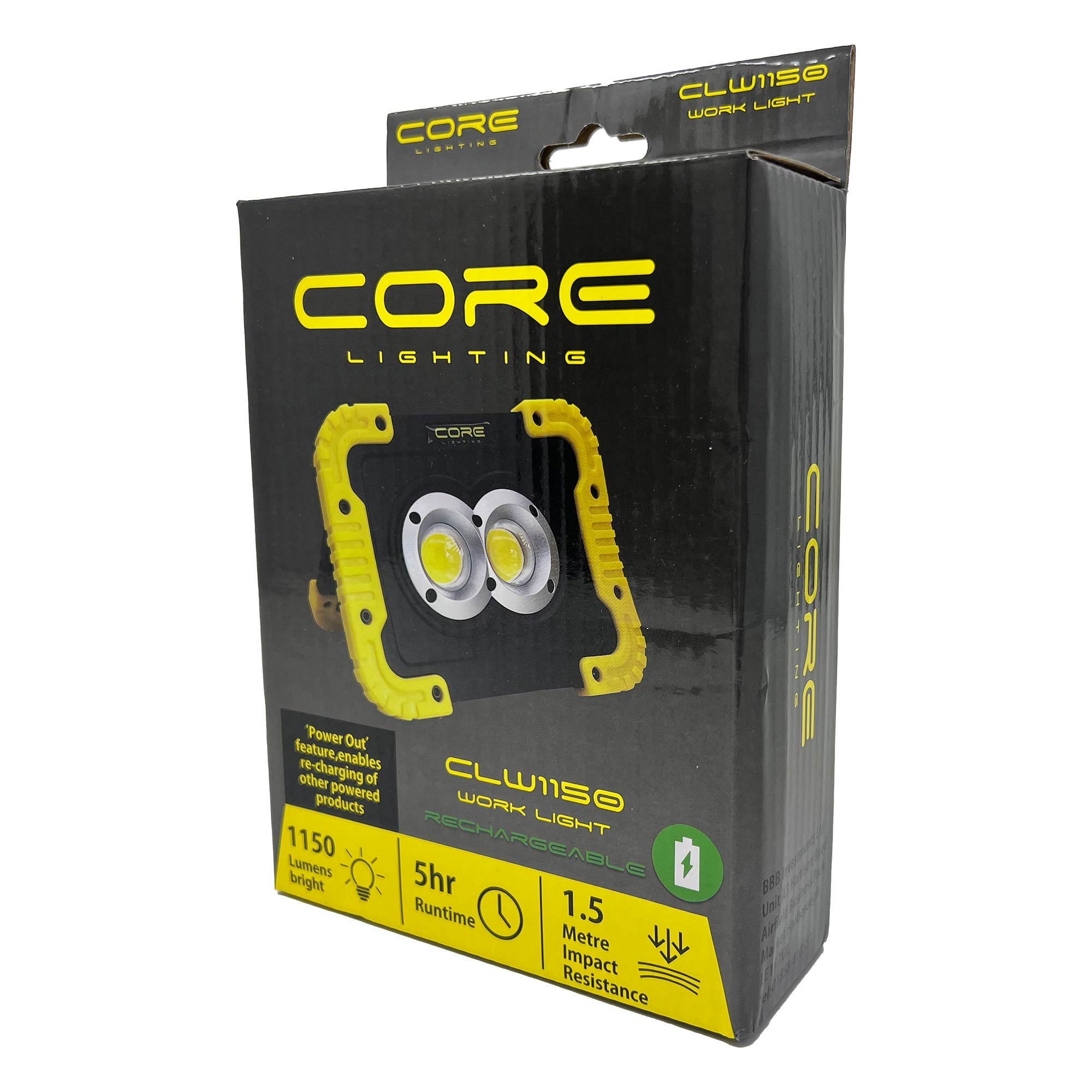 CORE LIGHTING CLW1150 Rechargeable LED Work Lamp 1150 Lumens - ToolStore UK