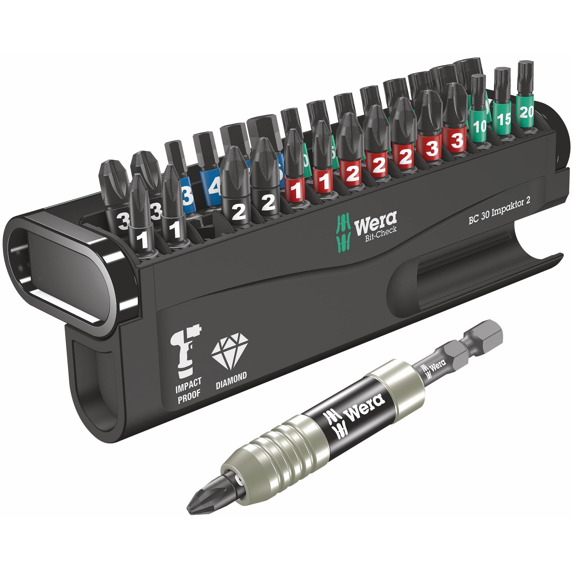 WERA BitCheck30 Impaktor 30 piece Impact Screwdriving Set - ToolStore UK