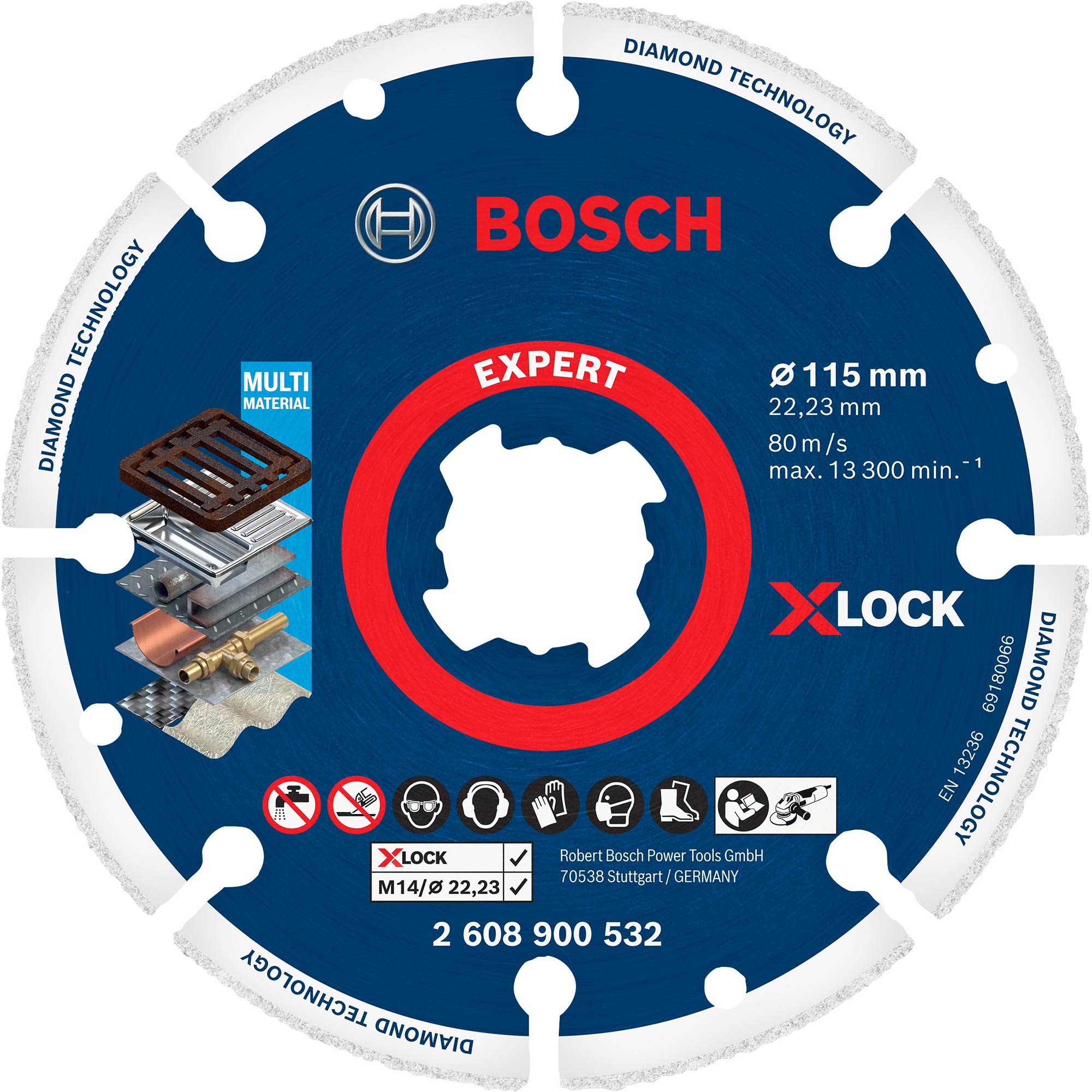 BOSCH 2608900532 115mm XL Diamond Metal Cutting Blade - ToolStore UK
