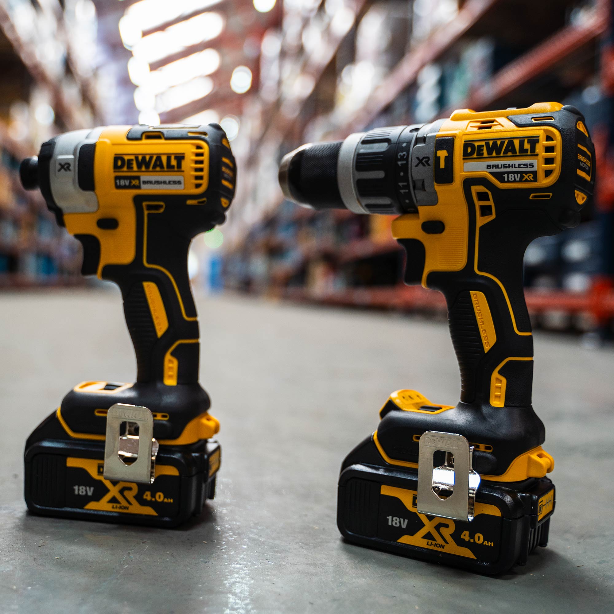 DeWalt DEWALT DCK266M2T 18v Brushless DCD796/DCF887 Twin Pack with 2x4ah Batteries - ToolStore UK