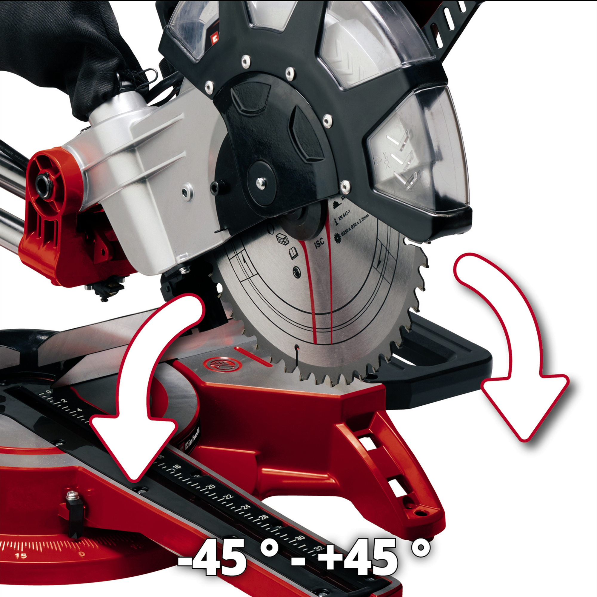 EINHELL TC-SM2534/1 Dual 240v 250mm Double Bevel Mitre Saw - ToolStore UK