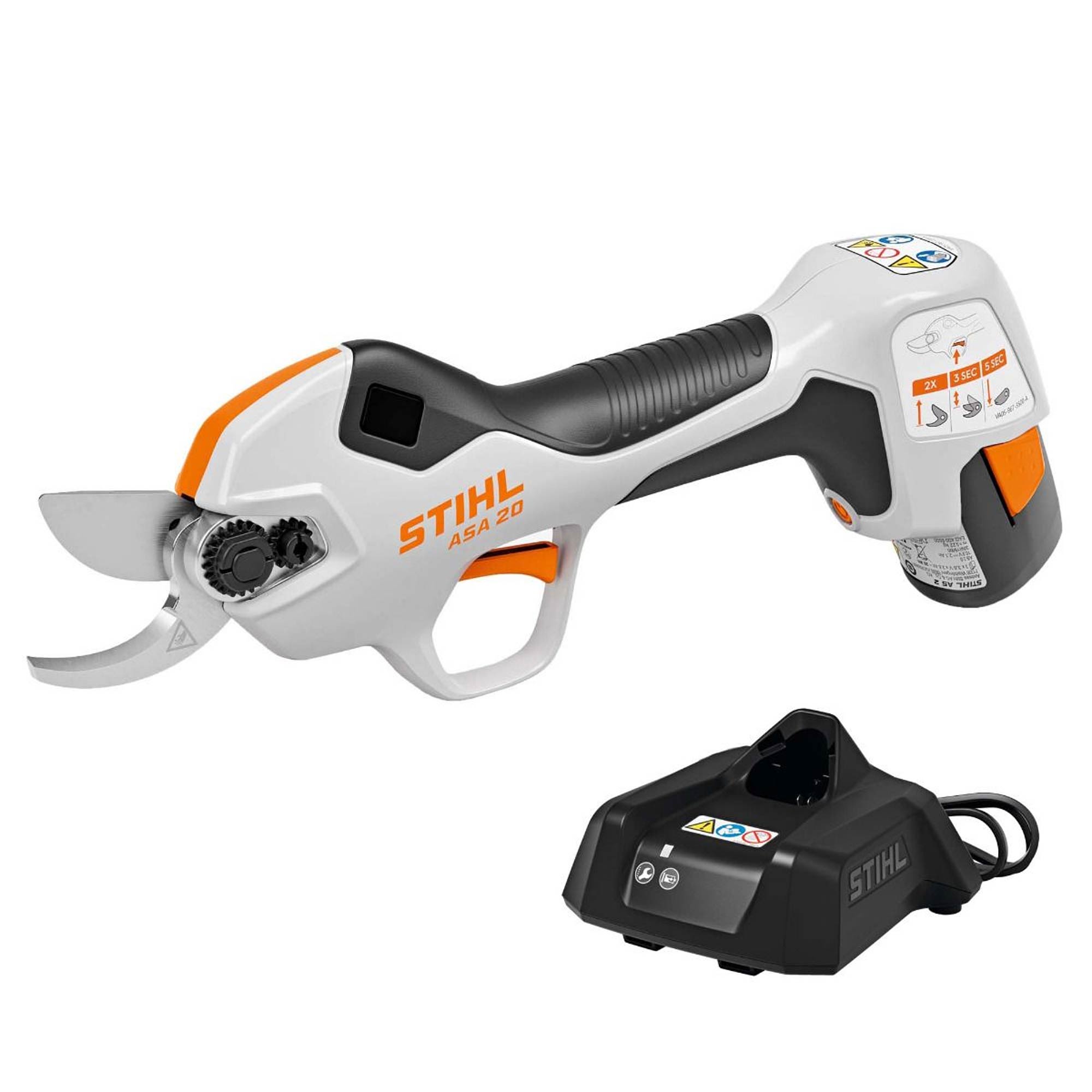 STIHL VA050116212 ASA20 10.8v Cordless Secateurs with 1xAS2 Battery ...
