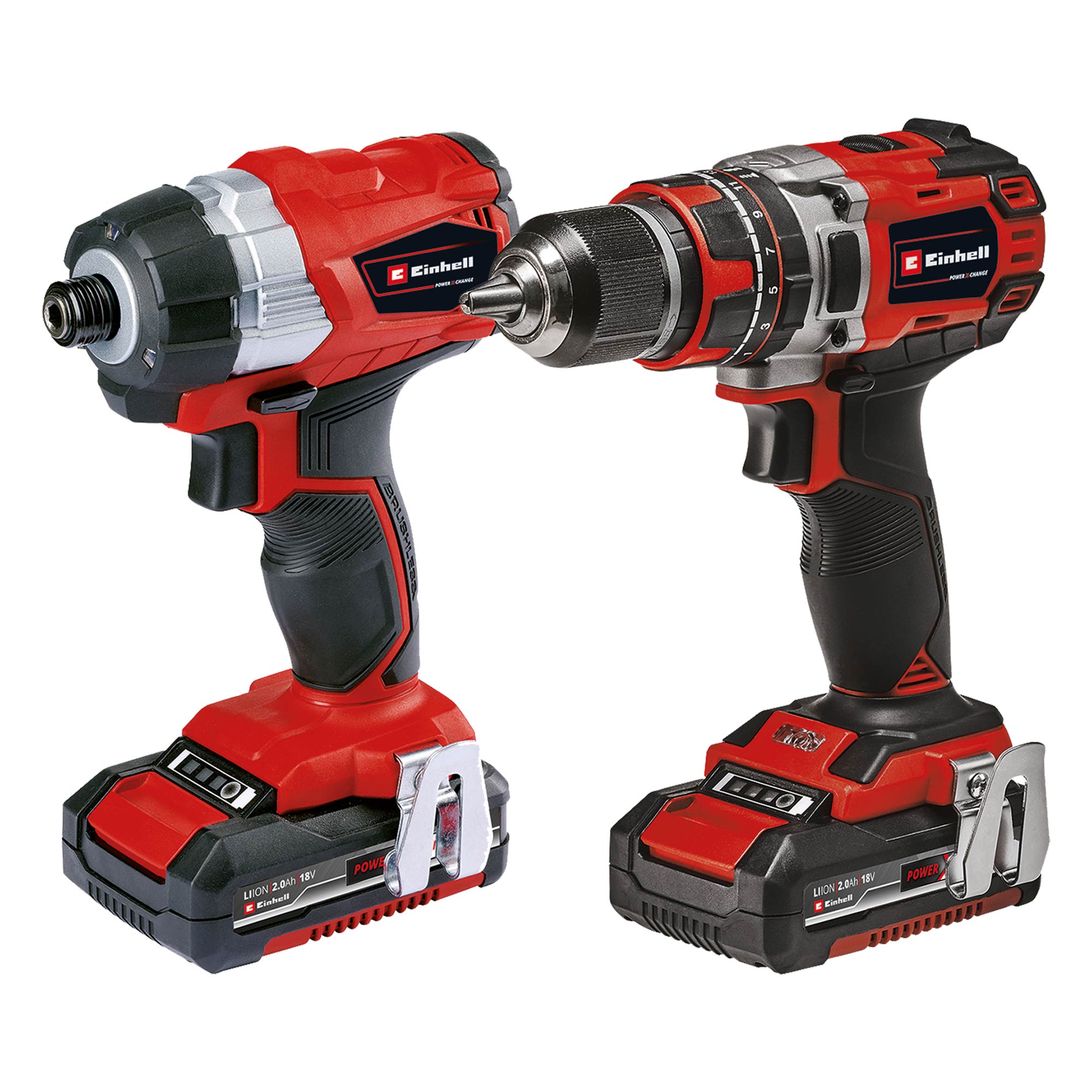 EINHELL 4514209 TP-18v Brushless Twin Pack with 2x2ah Batteries ...