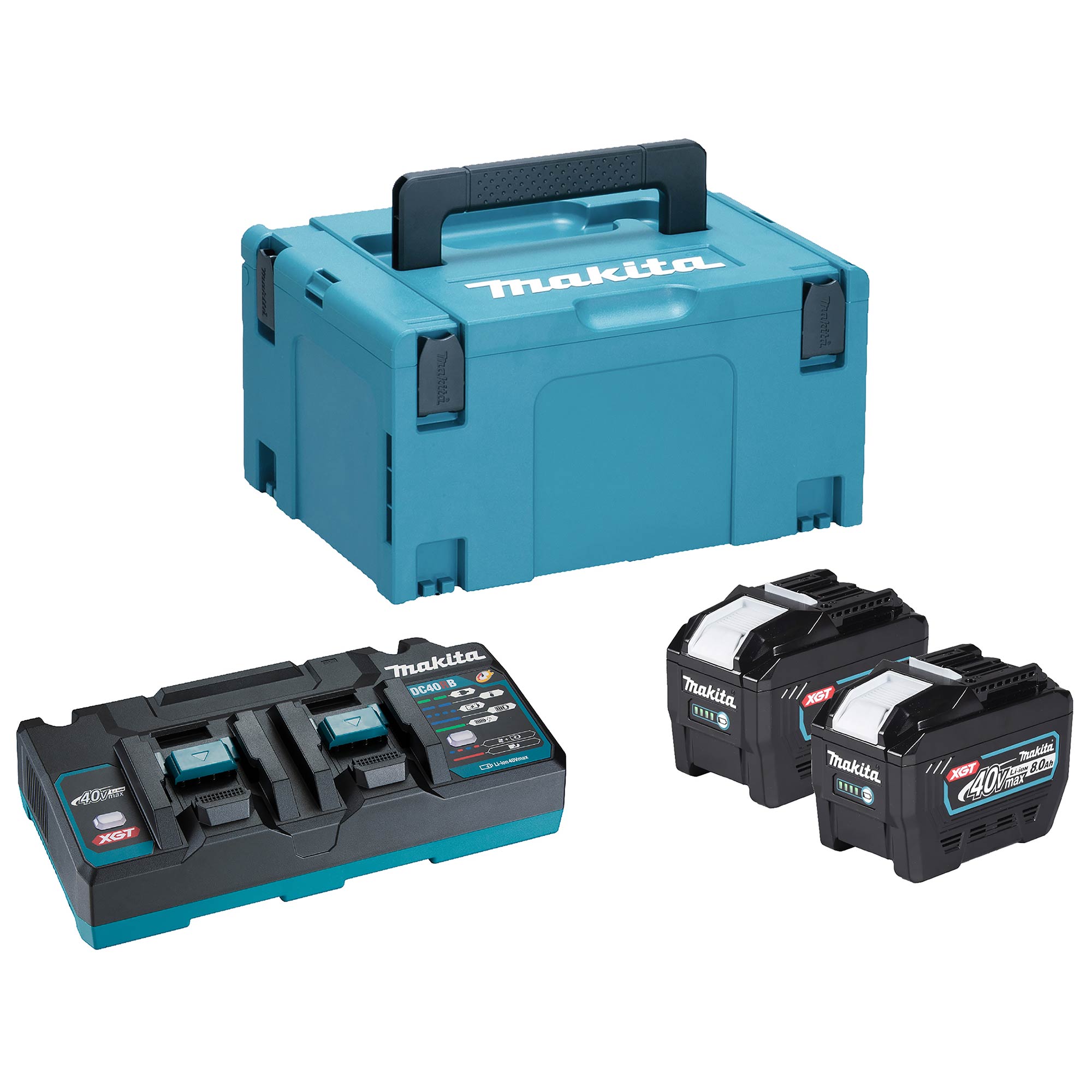 MAKITA 1910A2-5 2x BL4080F Batteries / DC40RB 240v Charger Set ...