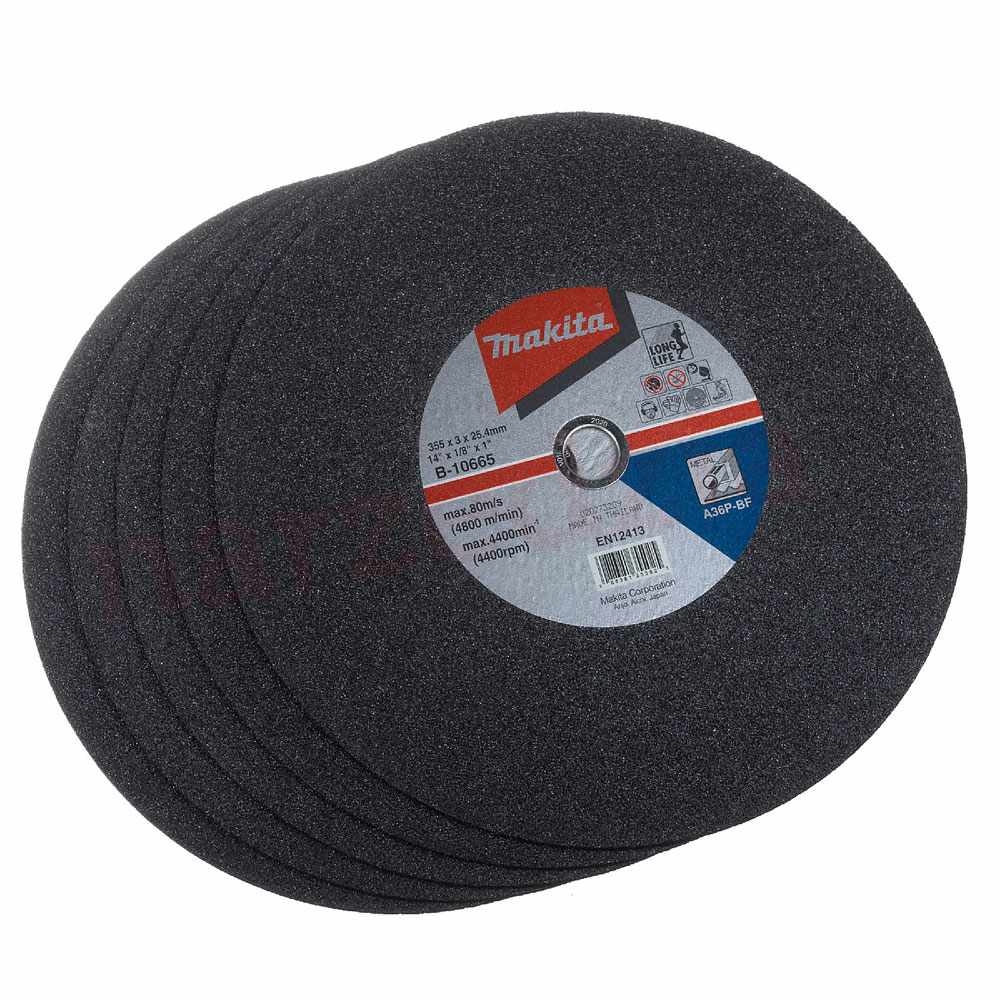 Makita MAKITA B-10665-5 355mm Metal Flat Cut Disc 5 Pack - ToolStore UK