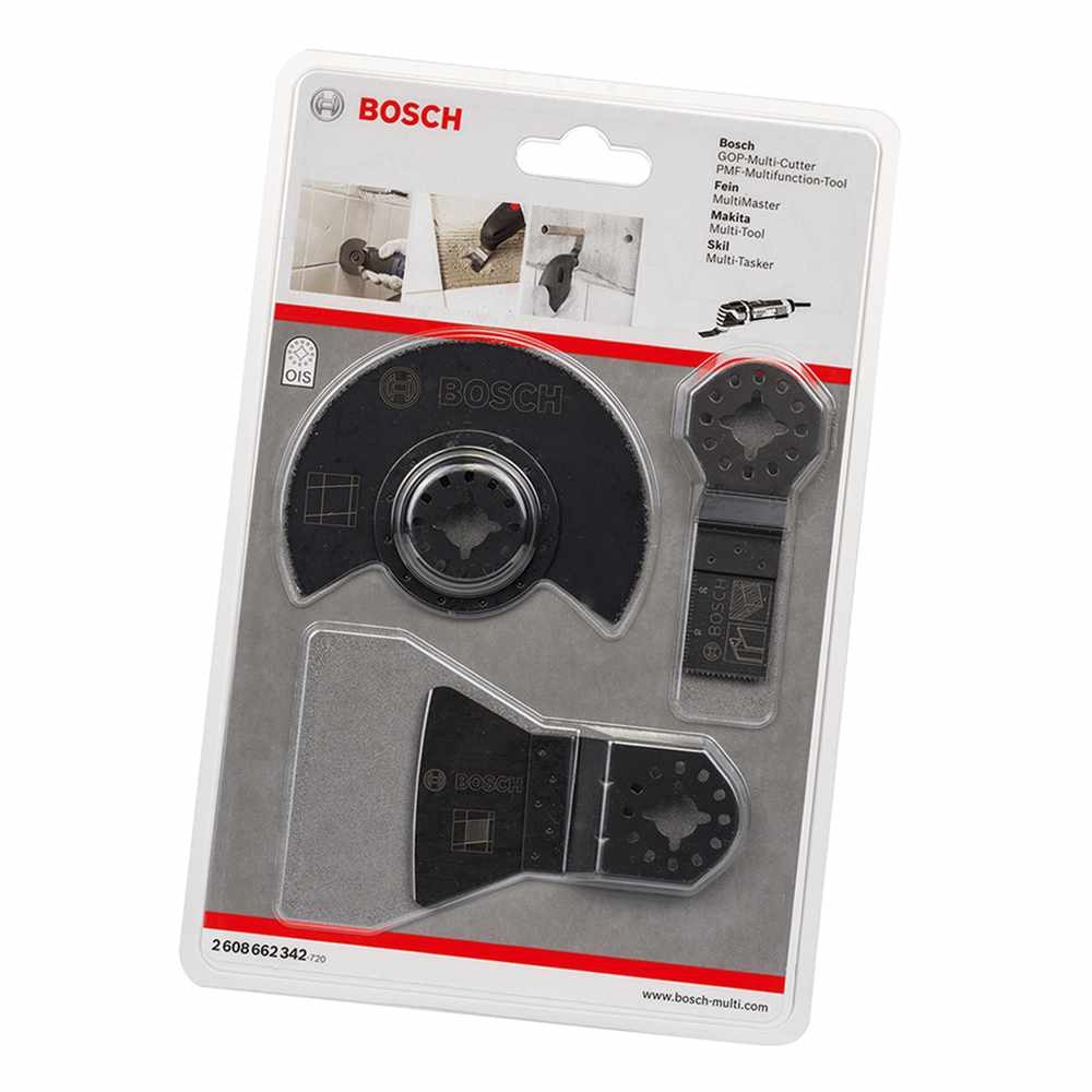 BOSCH 2608662342 3 piece Multi-Tool Tile Blade Set - ToolStore UK