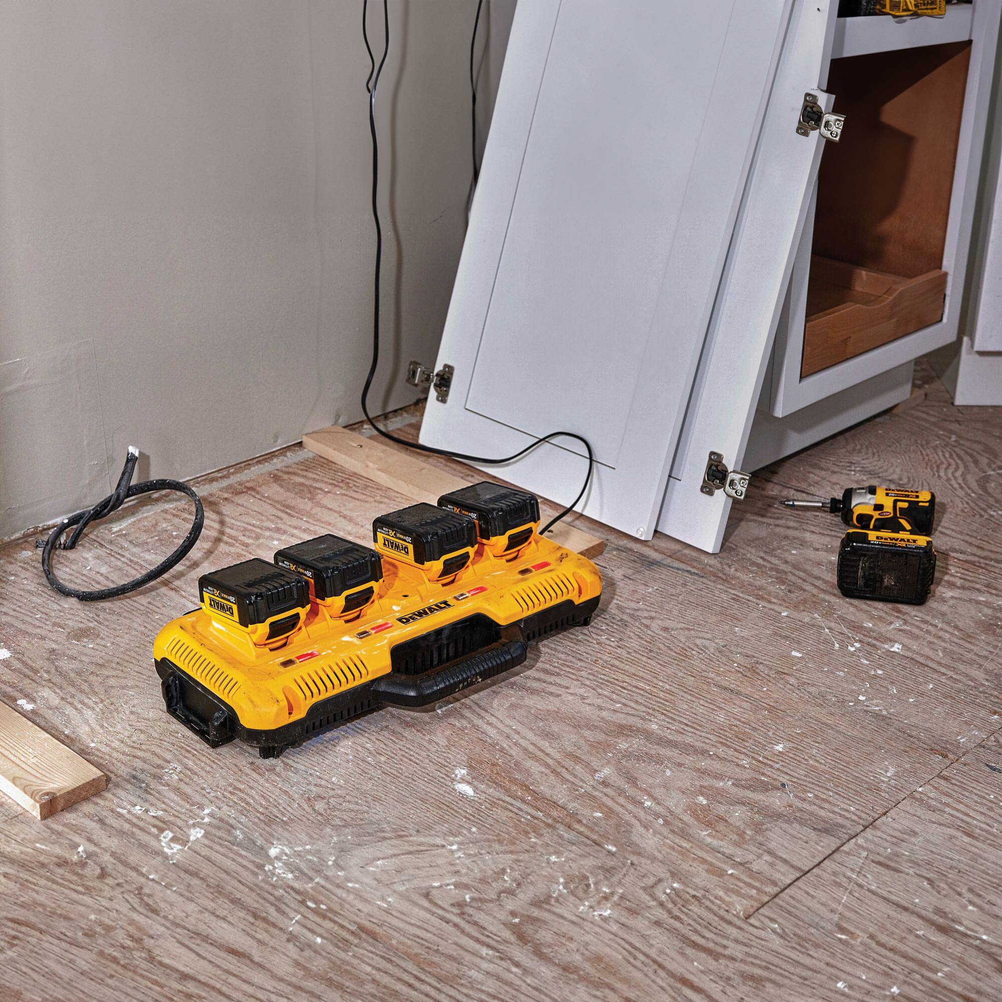 DCB104 240v 18v XR 4-Port Fast Charger - ToolStore UK