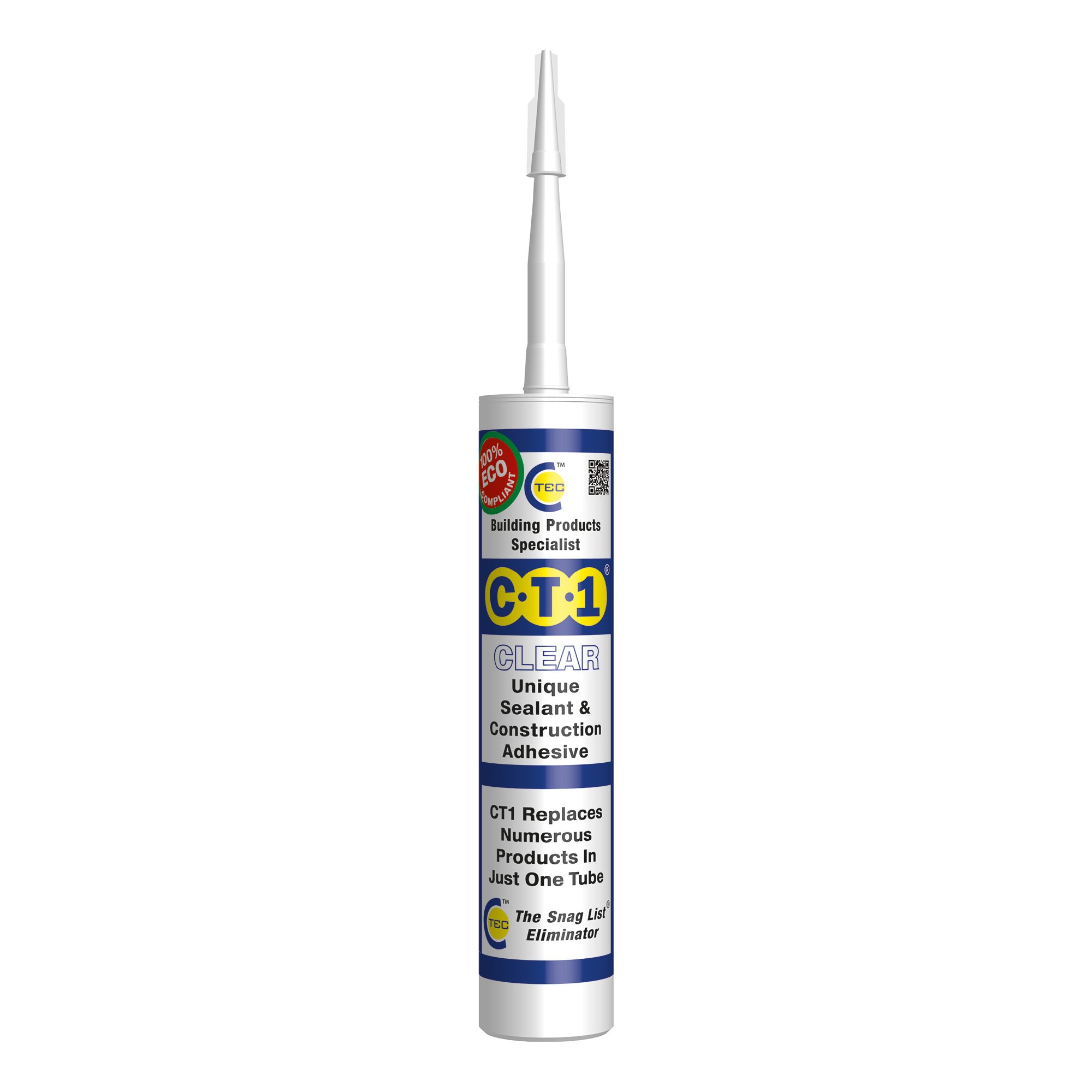 C-TEC CT1 Clear Sealant & Adhesive 290ml - ToolStore UK