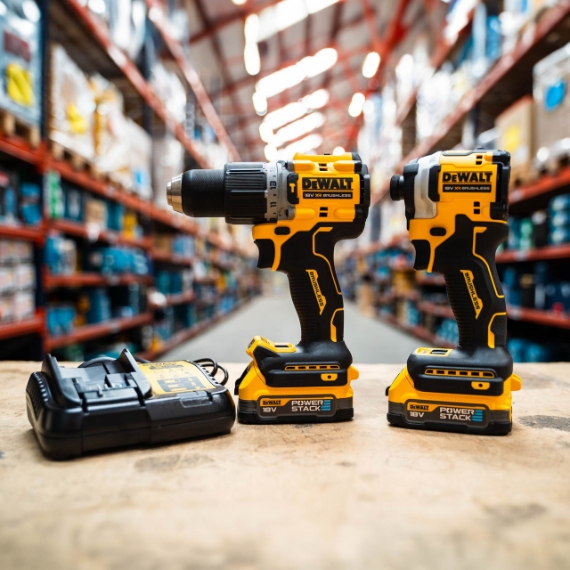 DeWalt DEWALT DCK2050E2T 18v DCD805/DCF850 Twin Pack with 2 x Powerstack Batteries - ToolStore UK