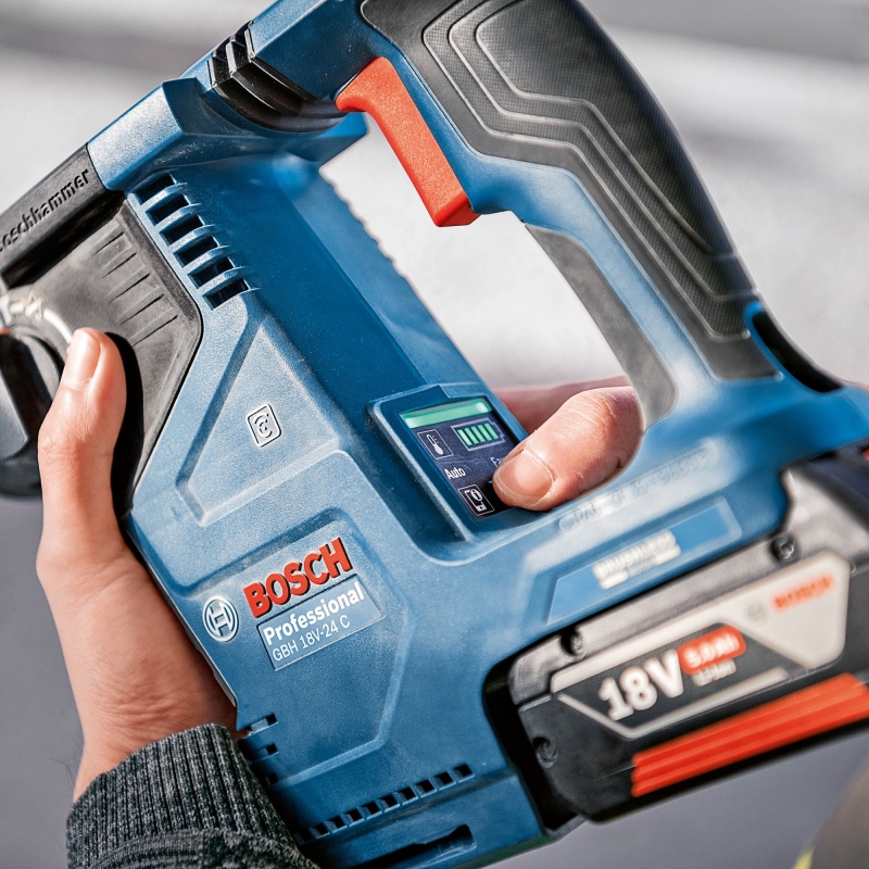 BOSCH GBH18V-24C 18v Brushless SDS Plus Hammer with 2x5ah Batteries - ToolStore UK