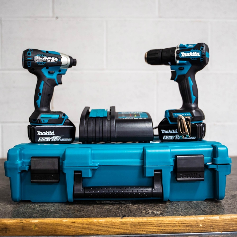 Makita MAKITA DLX2414ST 18v DHP487/DTD157 Twin Pack with 2x5ah Batteries - ToolStore UK